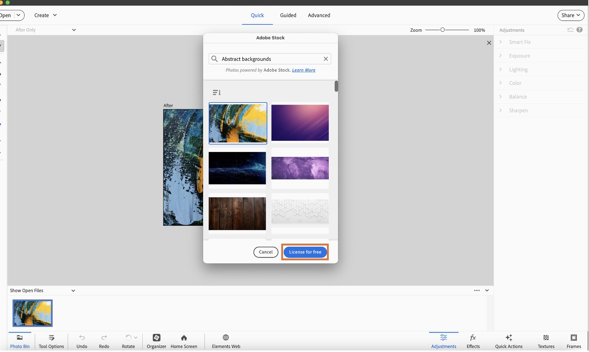 Adobe Stock Integration